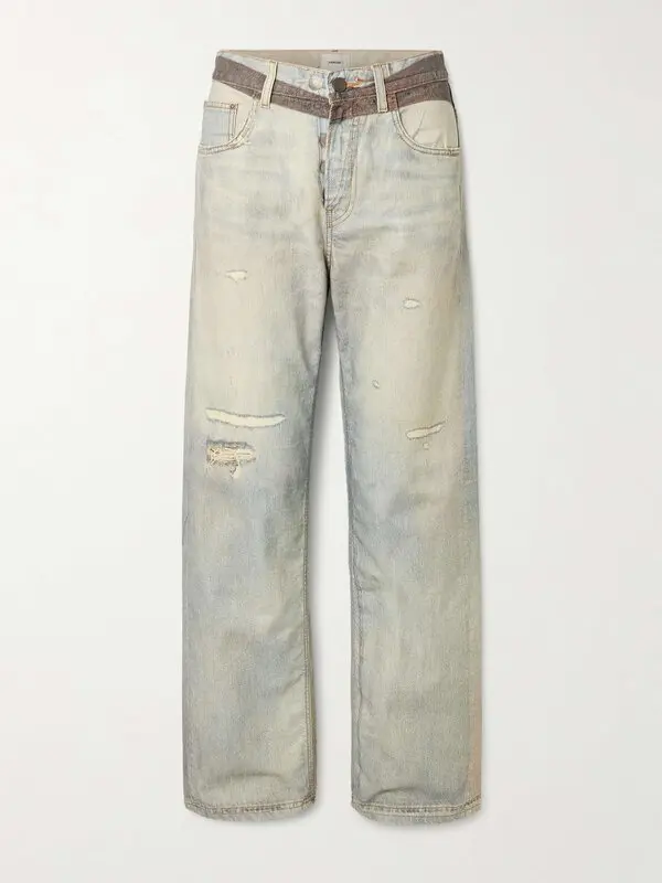 HAIKURE Bonnie Distressed Mid-rise Jeans - Light Denim