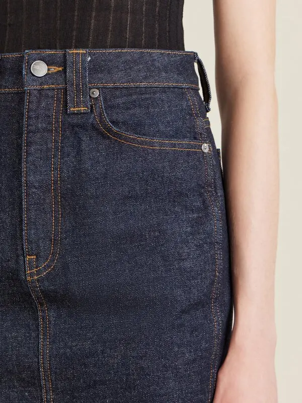 Khaite Kendra Denim Skirt - Blue
