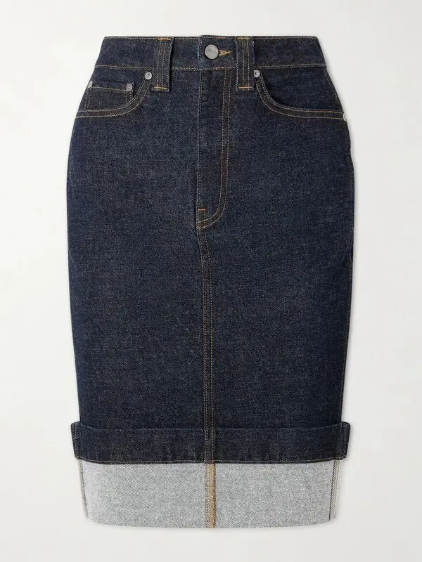 Khaite Kendra Denim Skirt - Blue
