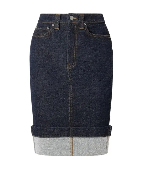 Khaite Kendra Denim Skirt - Blue
