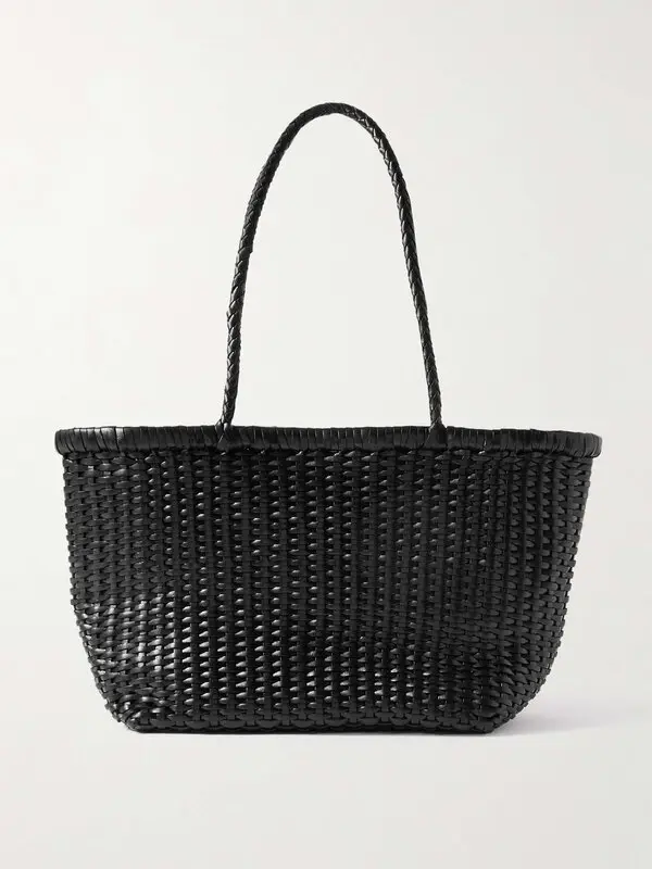 Dragon Diffusion B Weave Small Woven Leather Tote - Black