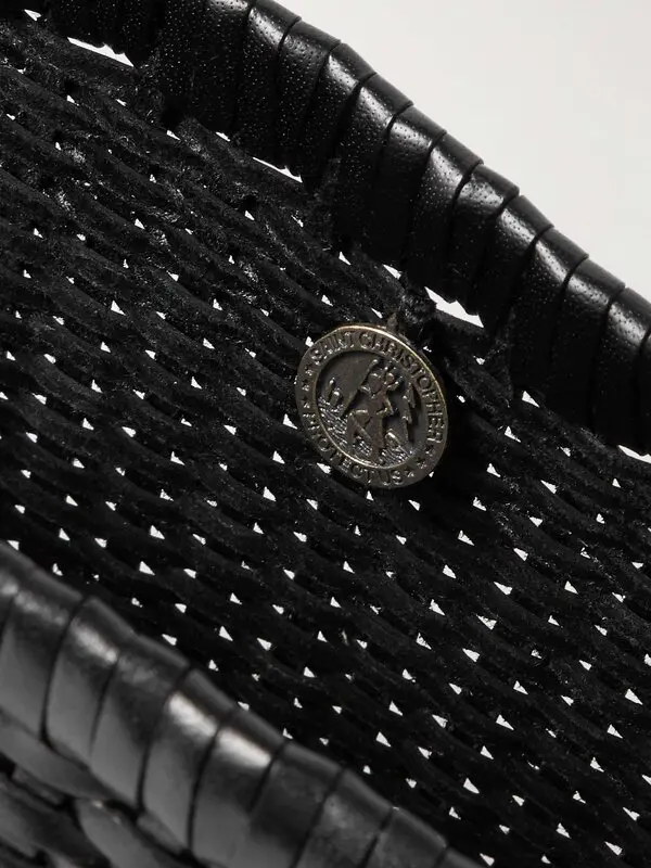 Dragon Diffusion B Weave Small Woven Leather Tote - Black