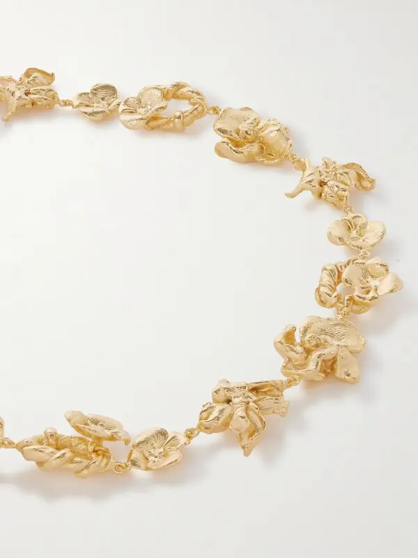 Completedworks Floral Plated Necklace