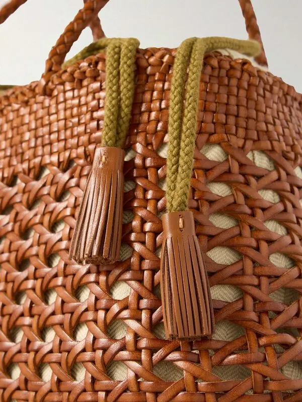 Dragon Diffusion Santa Cano Woven Leather Tote