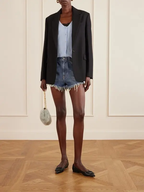 Dolce & Gabbana Frayed Denim Shorts