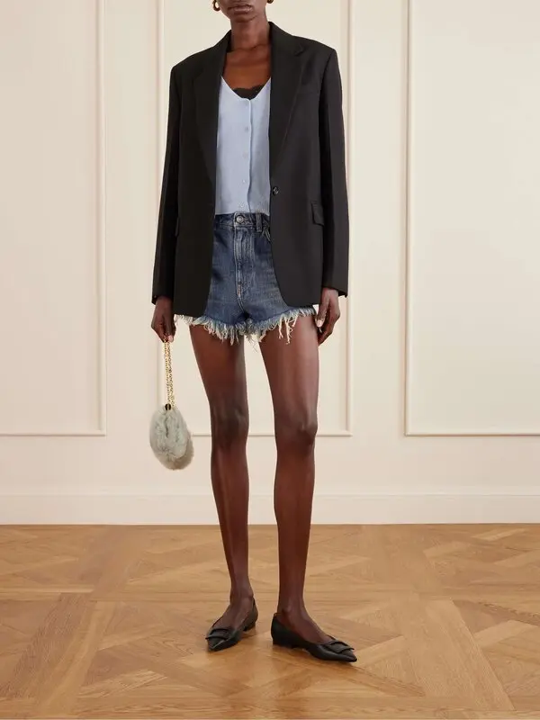 Dolce & Gabbana Frayed Denim Shorts