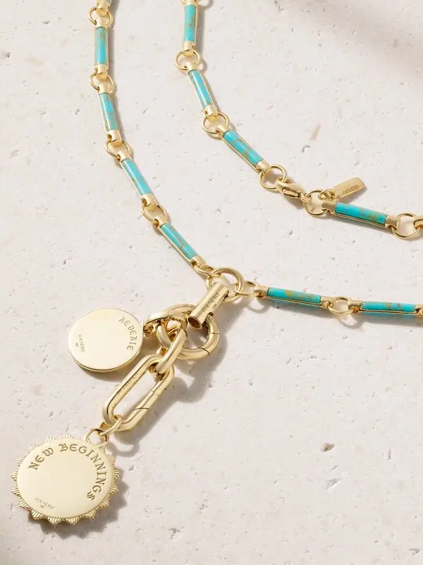 FOUNDRAE 18-karat Turquoise And Diamond Necklace