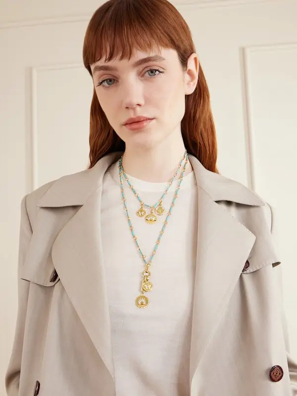 FOUNDRAE 18-karat Turquoise And Diamond Necklace