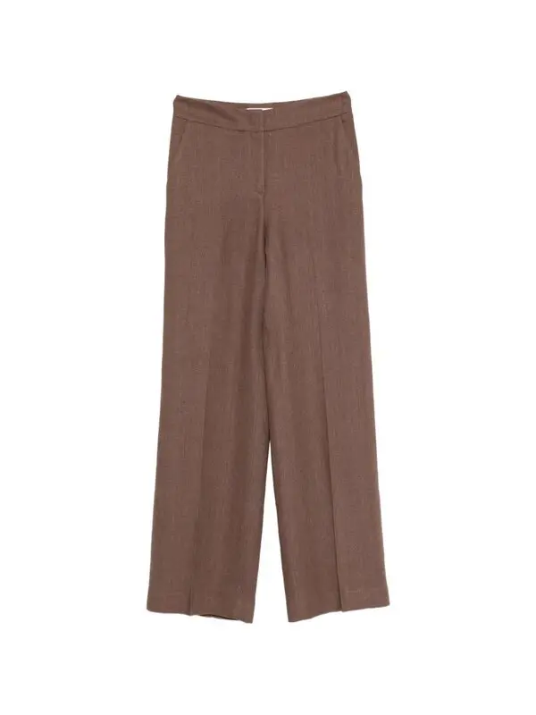 VIA MASINI 80 Wide Leg Linen Trousers