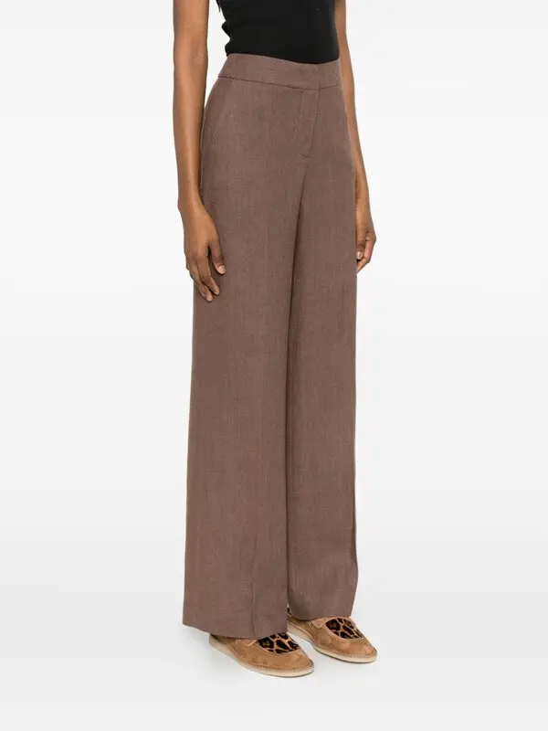 VIA MASINI 80 Wide Leg Linen Trousers