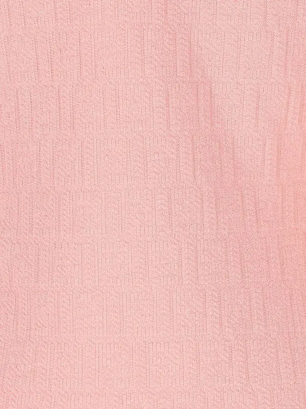 Fendi Cotton And Silk Blend Short Dress - Pink