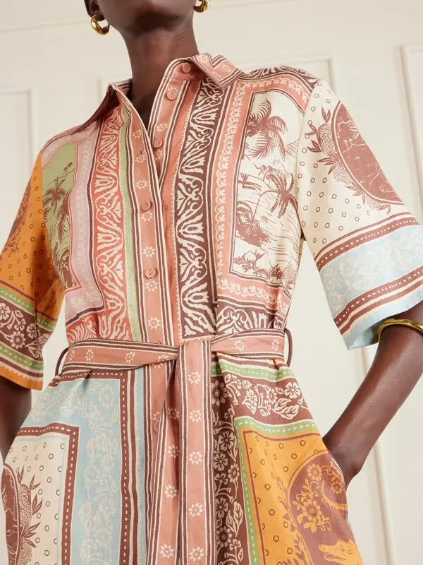 Alemais Surrealist Summer Scarf Midi Dress - Multi | Editorialist