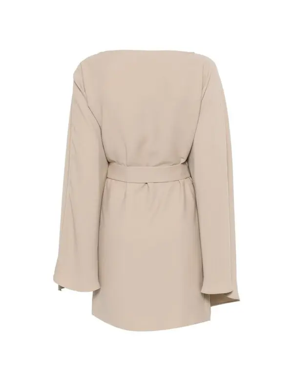PAROSH Short Dress With Belt - Beige