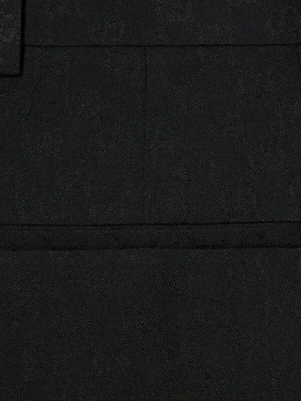 Gucci Gg Wool Trousers - Black