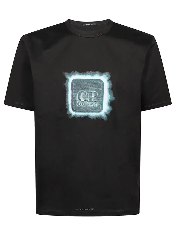 C.P. COMPANY C. P. Company Short-sleeved T-shirt With Logo - Black