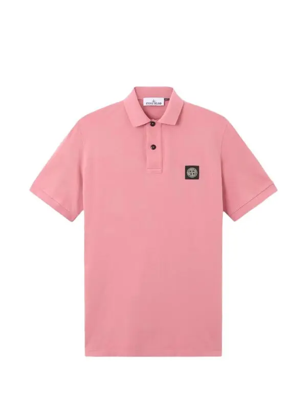Stone Island Polo Shirt With Logo - Pink