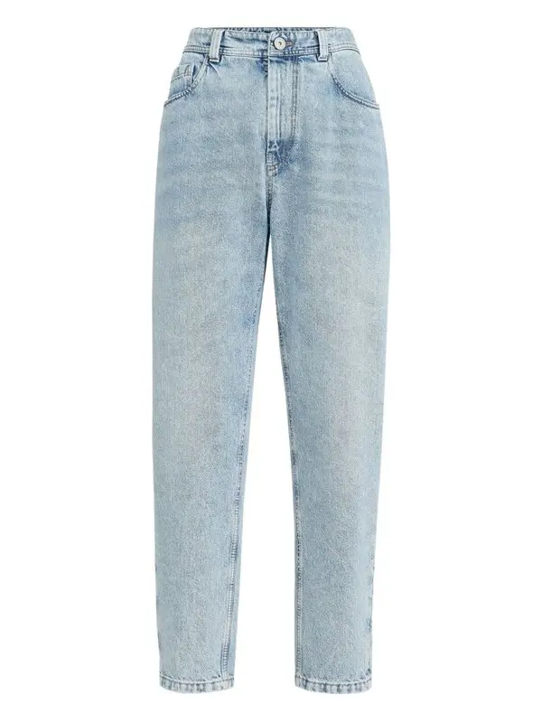 Brunello Cucinelli Denim Baggy Jeans - Sky Blue