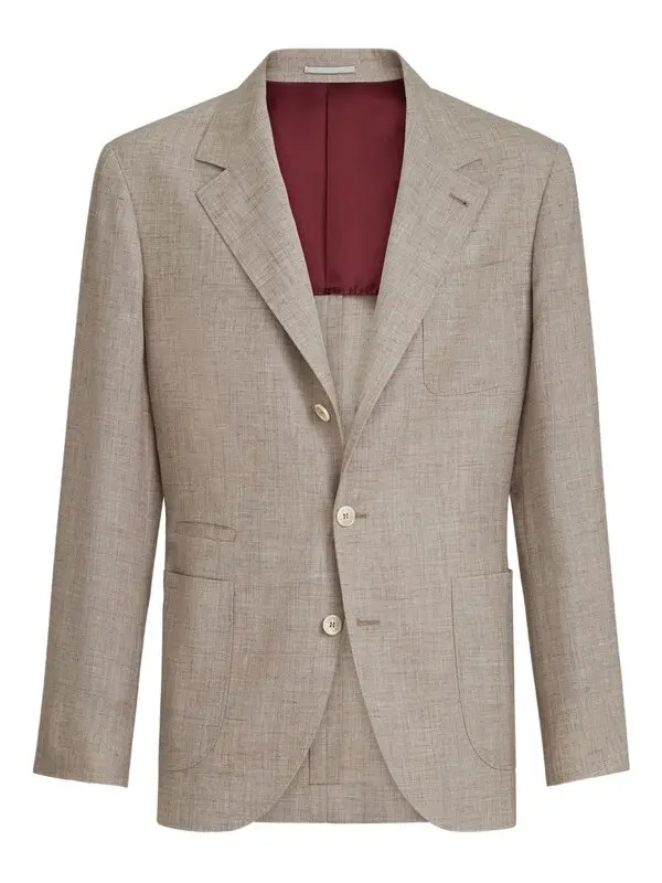 Brunello Cucinelli Linen And Silk Single-breasted Jacket