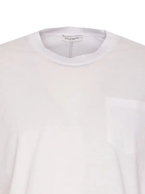 PAOLO PECORA T-shirt With Pocket - White