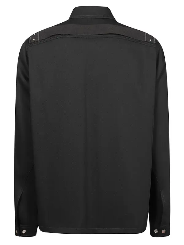 Rick Owens Wool Jacket With Zip - Black