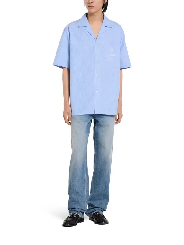 Gucci Bowling Shirt - Sky Blue