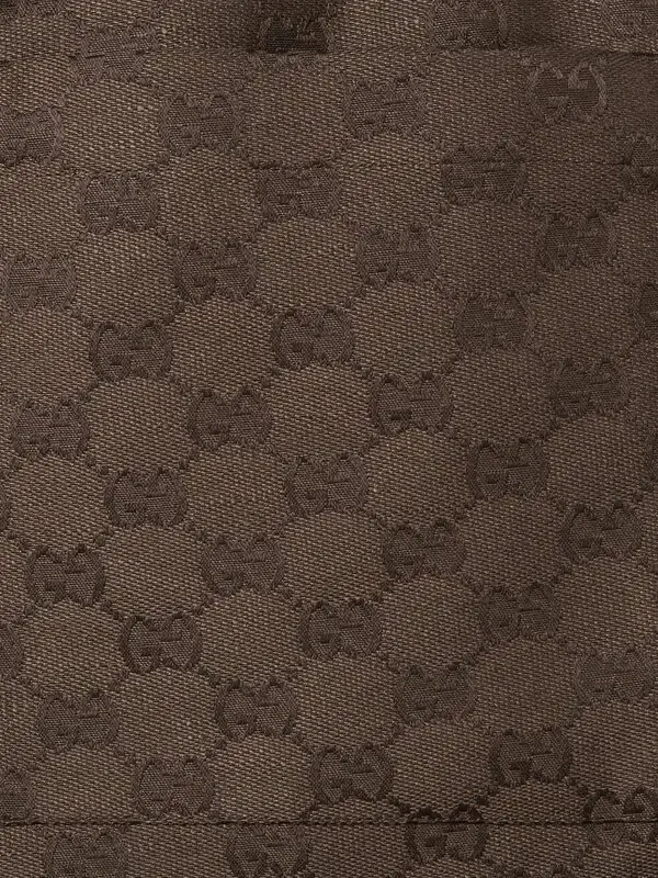 Gucci Gg Linen Blend Shorts - Brown