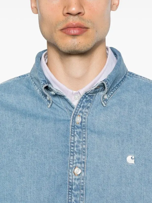 Carhartt Work In Progress Denim Cotton Shirt - Blue