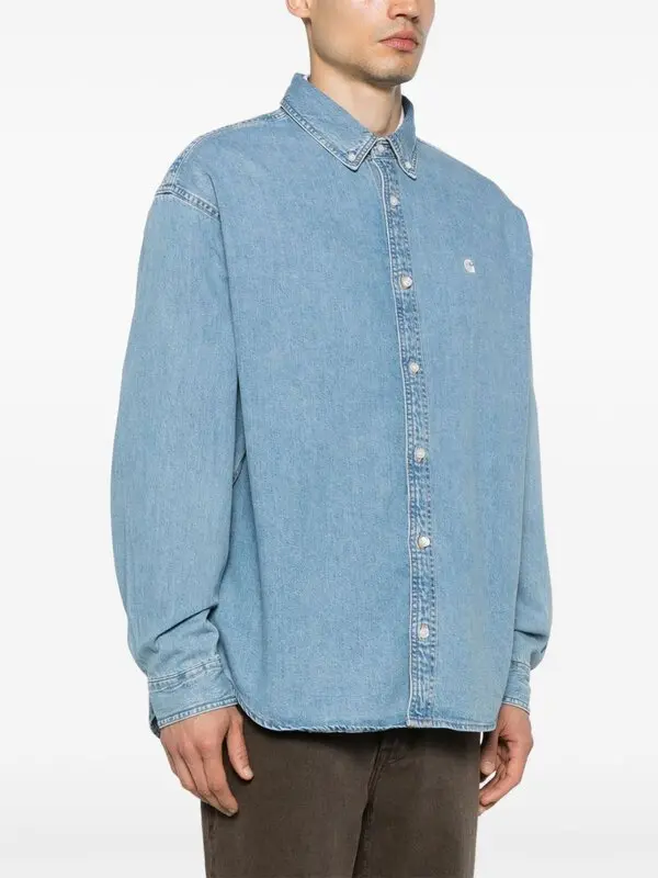 Carhartt Work In Progress Denim Cotton Shirt - Blue