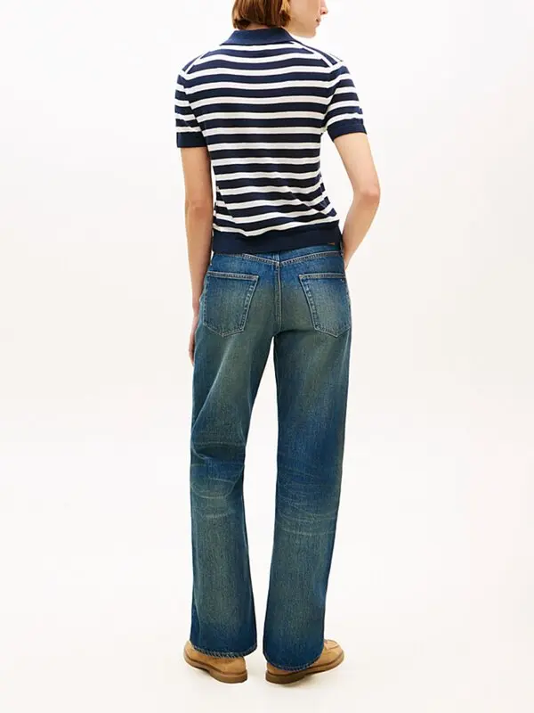 Tommy Hilfiger Striped Polo Shirt - Blue