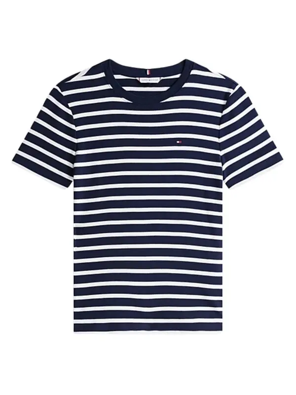 Tommy Hilfiger Striped T-shirt With Flag