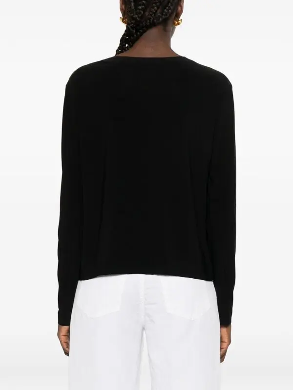 Norma Kamali Long Sleeve Round Neck Top