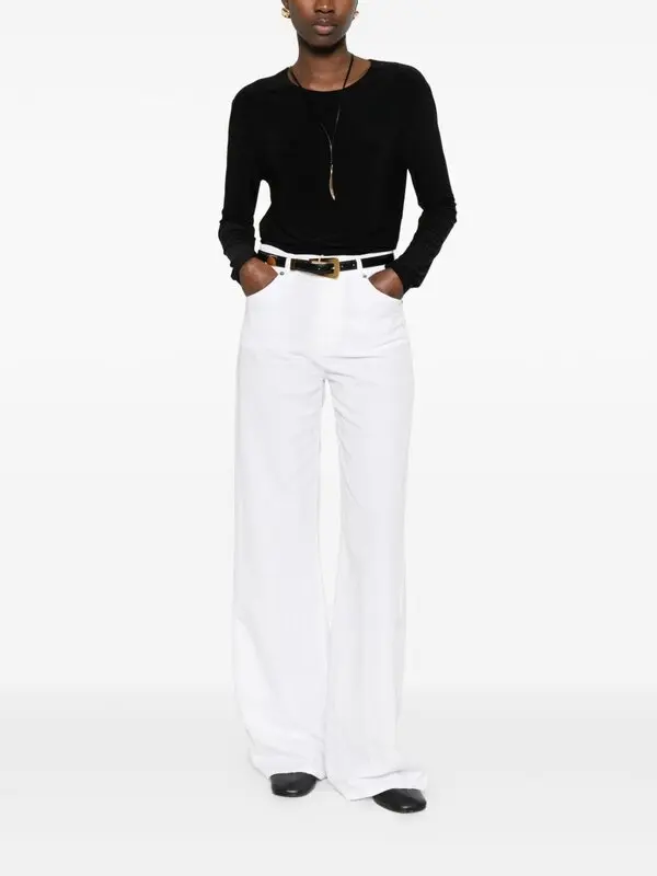 Norma Kamali Long Sleeve Round Neck Top