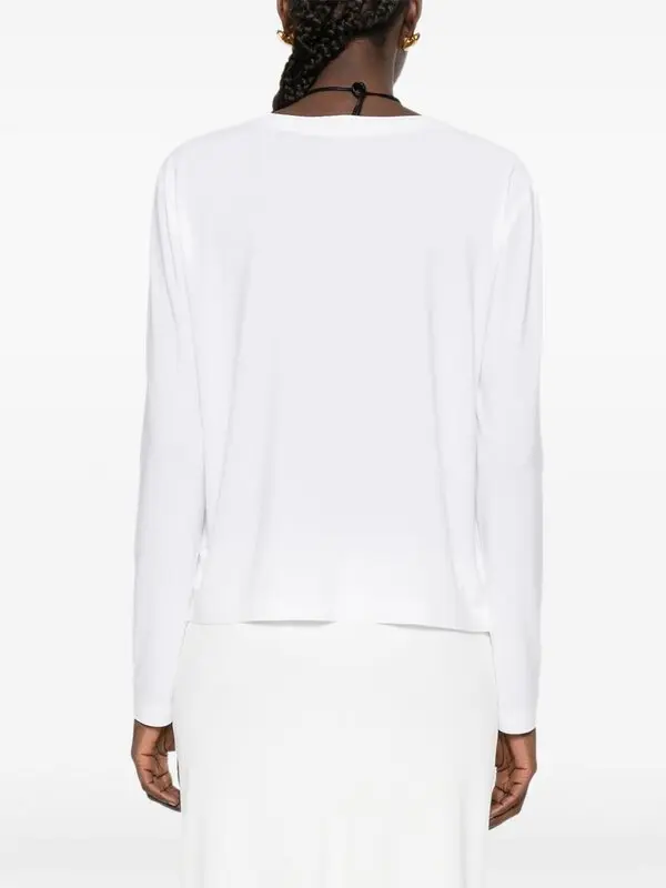 Norma Kamali Long Sleeve Round Neck Top