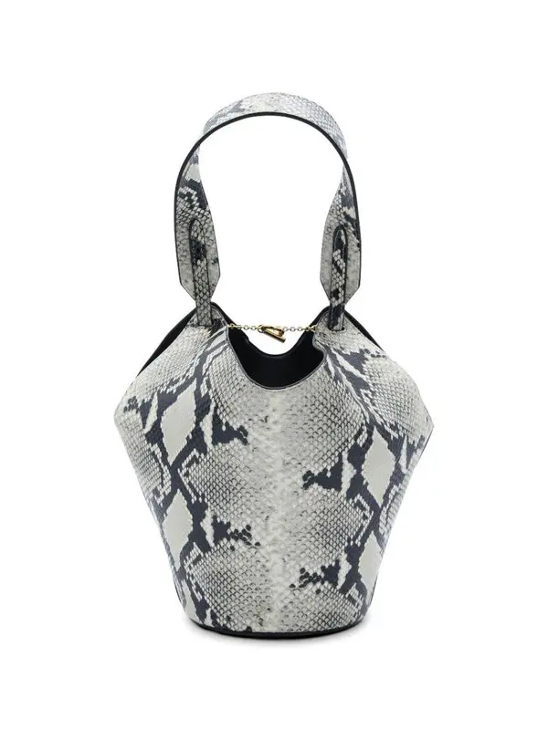 Khaite Lotus Mini Leather Tote - Beige