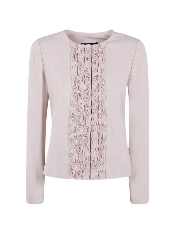 Emporio Armani Ruffled Jacket - Beige