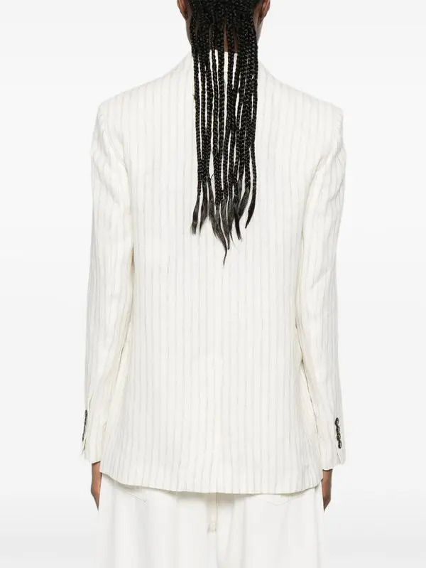 Max Mara Linen Single-breasted Jacket - Beige