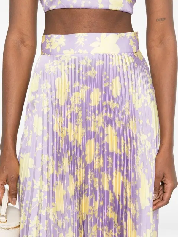 CATALINA Printed Pleated Midi Skirt