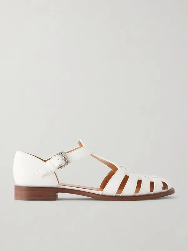 Church's Kelsey Woven Leather Sandals - White