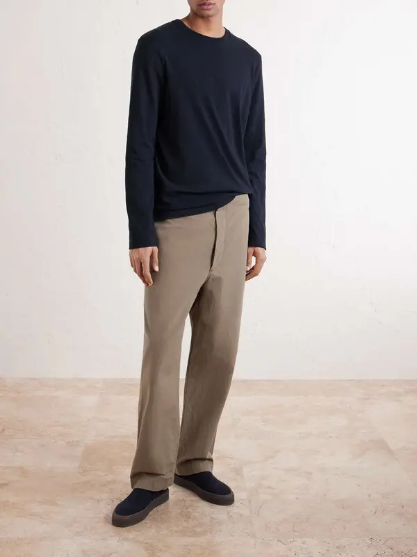 THE ROW Time Straight-leg Cotton Trousers