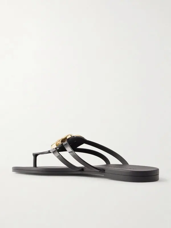Dolce & Gabbana Embellished Rubber Flip Flops