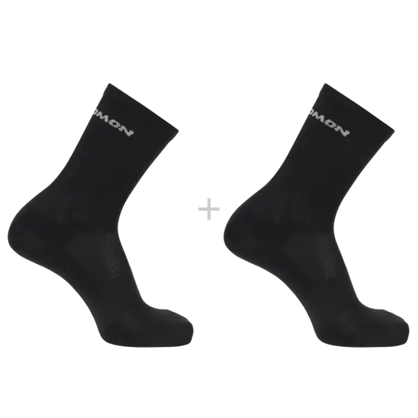 SALOMON Evasion Crew Socks 2-pack - Black / Black