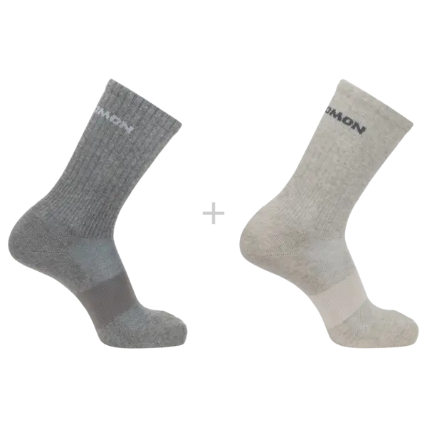 SALOMON Evasion Crew Socks 2-pack - Light Grey. / Heather Medium