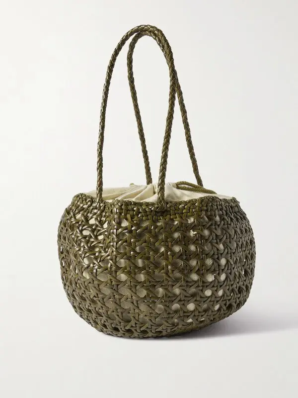 Dragon Diffusion Juventus Woven Leather Bucket Bag