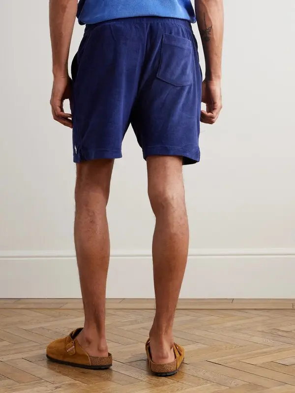 Polo Ralph Lauren Cotton-blend Terry Drawstring Shorts - Blue