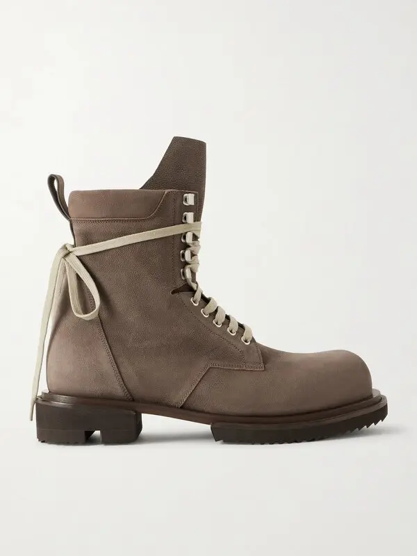 Rick Owens Army Gabe Full-grain Nubuck Boots - Brown