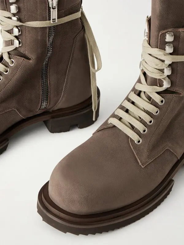 Rick Owens Army Gabe Full-grain Nubuck Boots