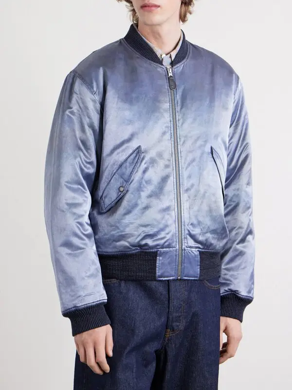 Ralph Lauren Embroidered Cotton-blend Satin Bomber Jacket