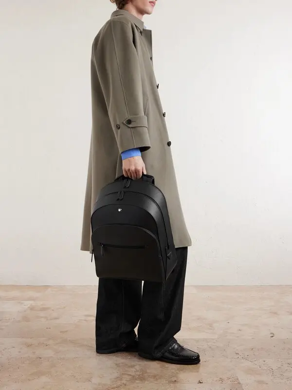 Montblanc Sartorial Large Cross-grain Leather Backpack
