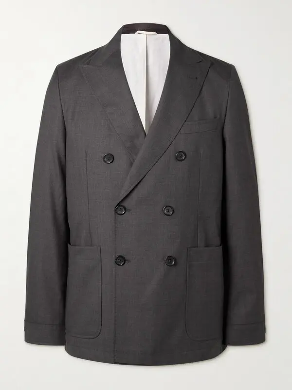 Oliver Spencer Miro Double-breasted Suit Jacket