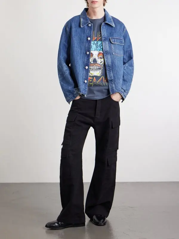 GALLERY DEPT. Skeleton Beach Distressed Printed Cotton T-shirt